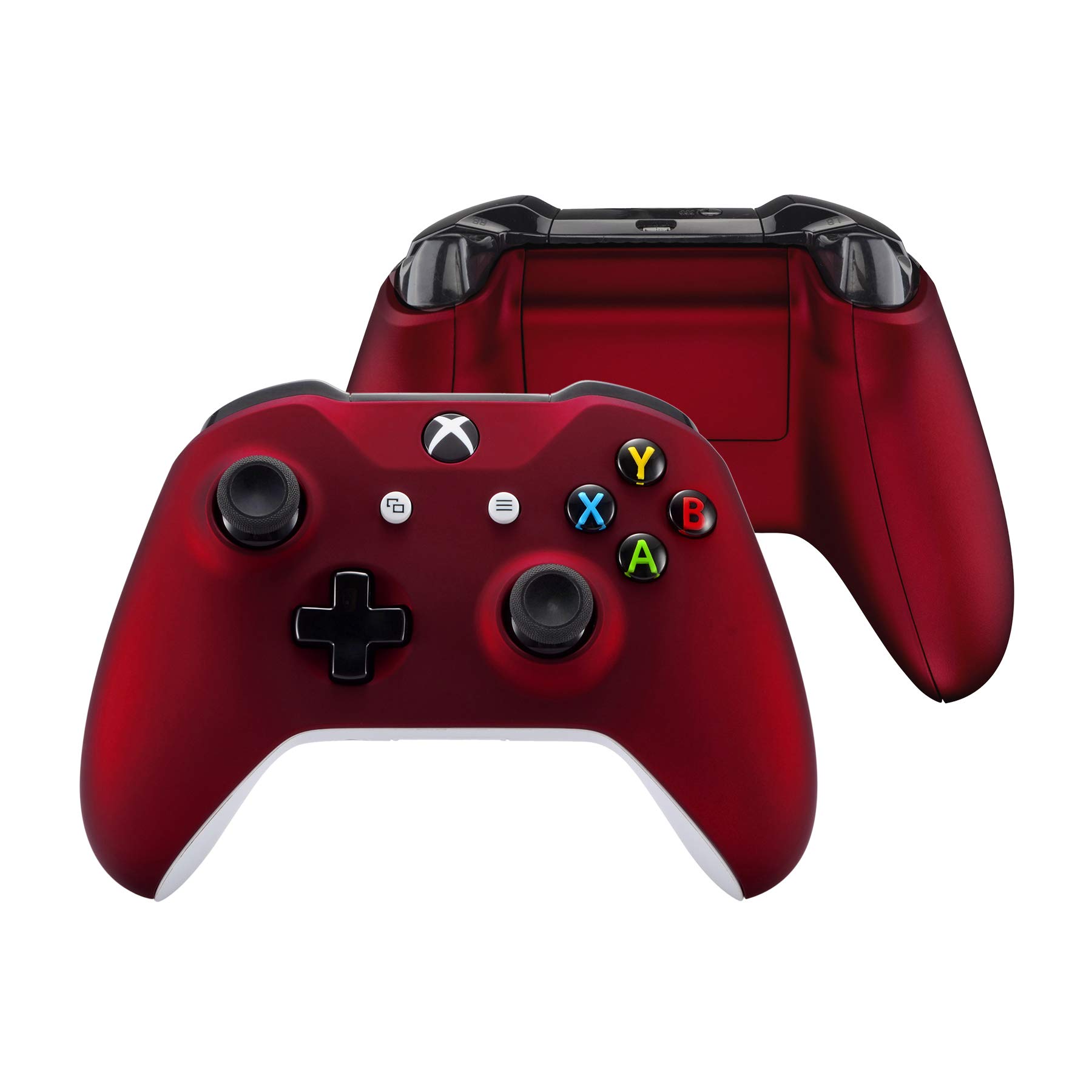 Amazon.com: eXtremeRate Scarlet Red Soft Touch Grip Faceplate Bottom ...