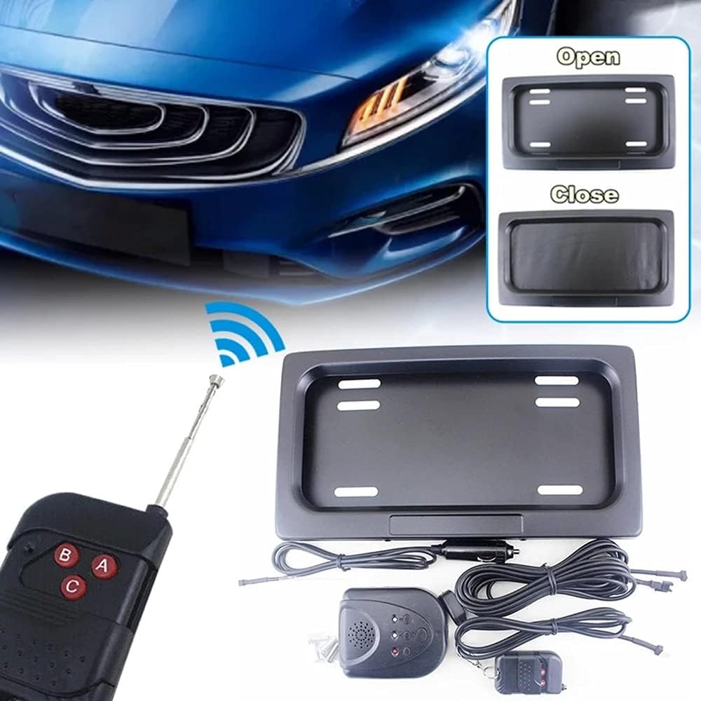 Hide-Away Flip Retractable Electric Stealth License Plate Frame Shutter ...