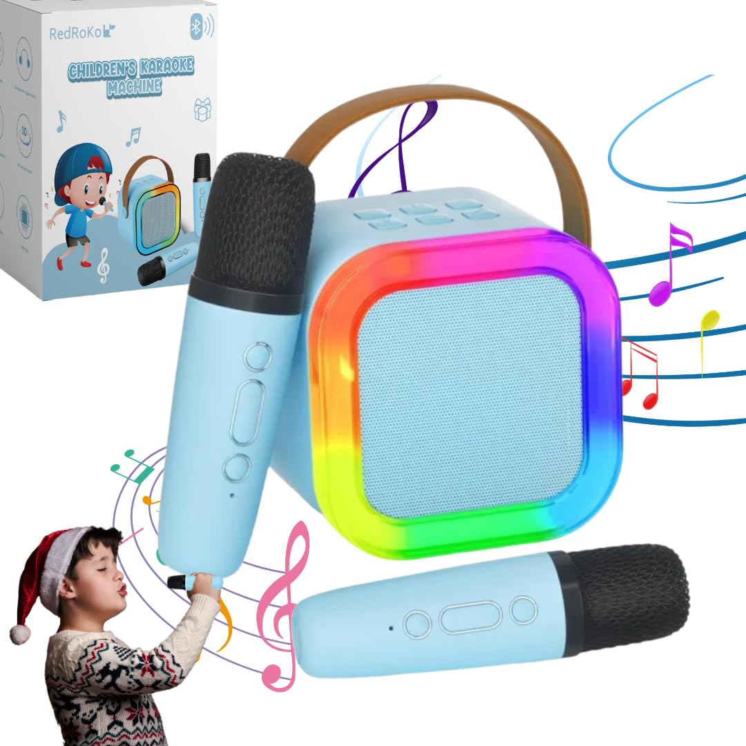 Amazon.com: RedRoko Mini Karaoke Machine for Kids - Portable Bluetooth ...