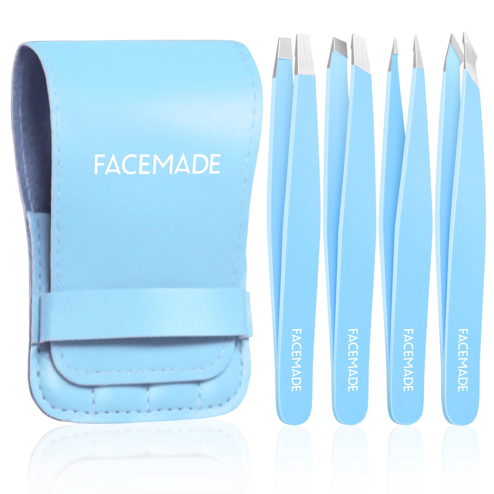 Amazon.com : FACEMADE 4 Pack Tweezers Set - Professional Stainless ...