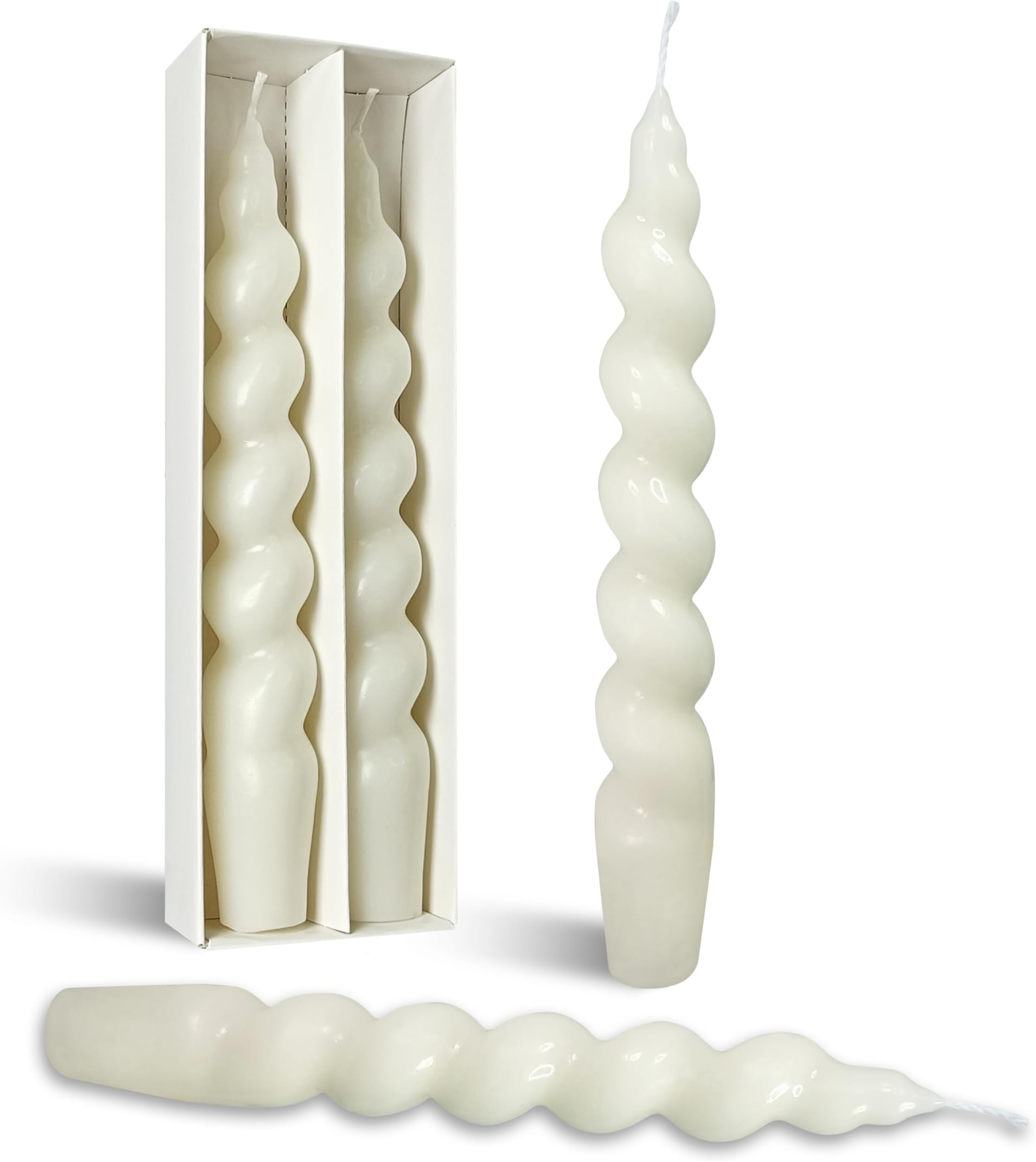 Amazon.com: Green Taper Candle Green Spiral Candlesticks - Gedengni 7 ...