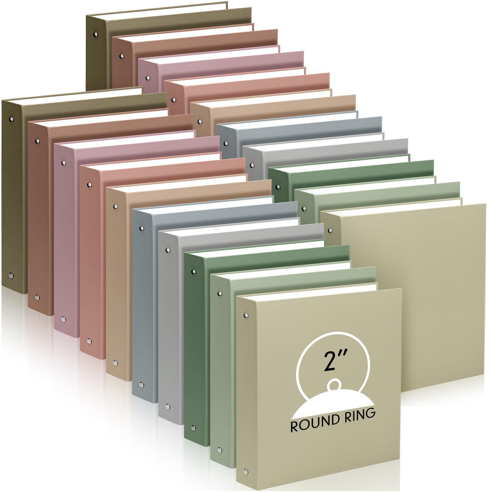 Ctosree 20 Pcs Flexible 3 Ring Binder Bulk with 2 Pockets Cute Binder ...