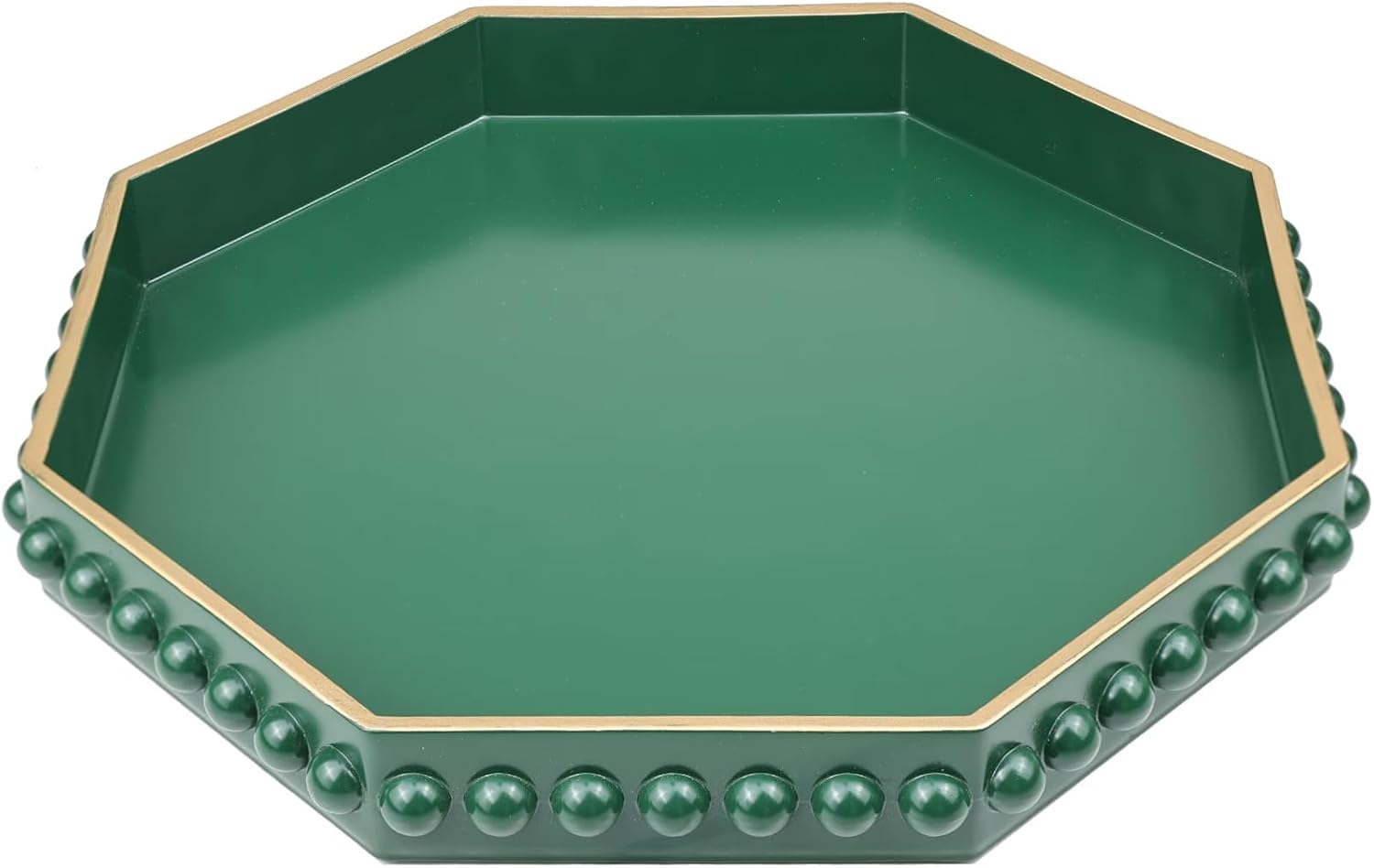 Amazon.com: SforGUVA Green Serving Tray for Coffee Table, Octagonal ...