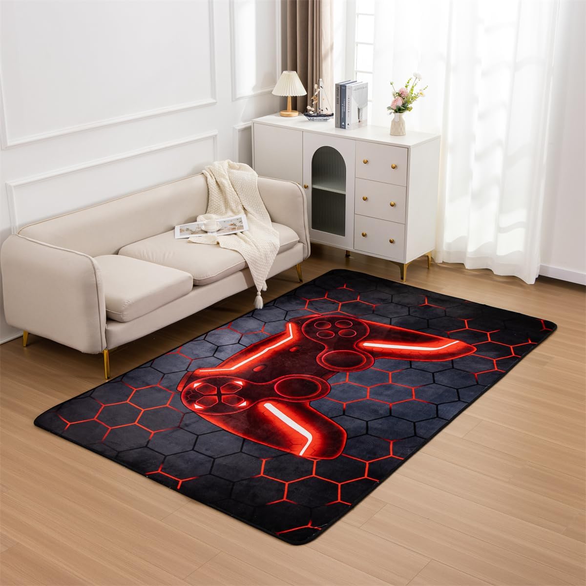 Amazon.com: NTBED Game Console Area Rug for Bedroom Sofa Playroom ...