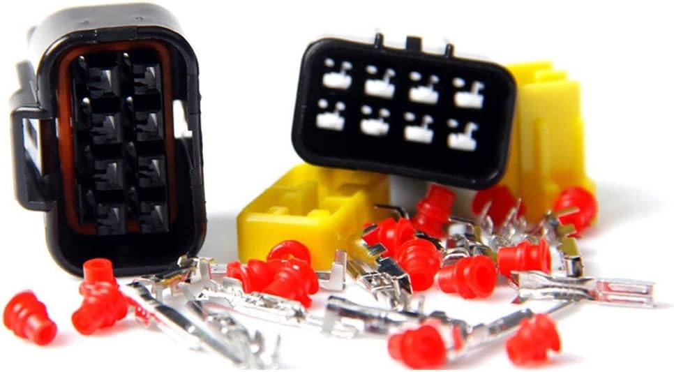Amazon.com: Qiorange Wire Cable Connector Plug in 8 Pins Way Waterproof ...