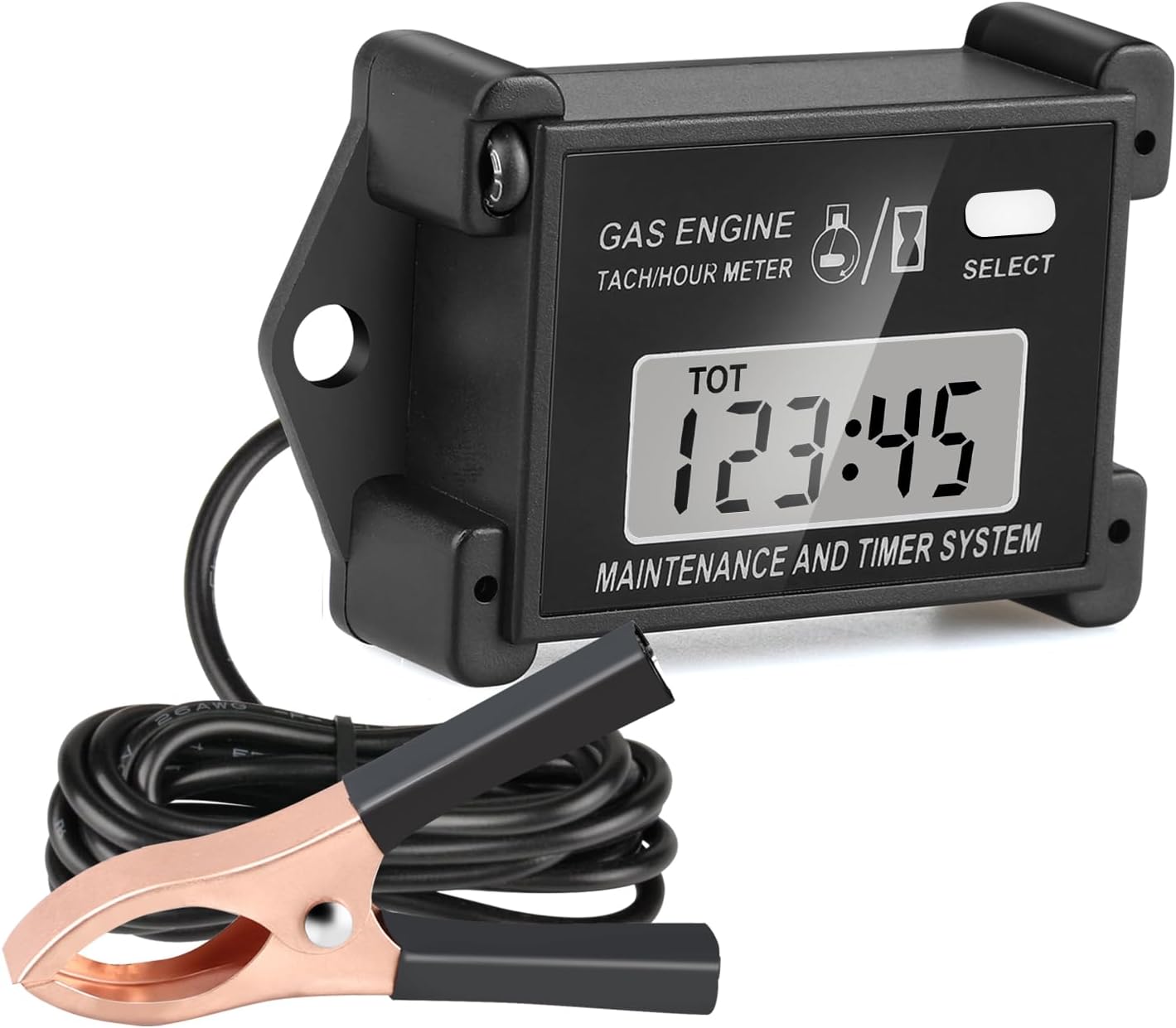 Amazon.com: RacingPowerSports Backlit Digital Tach Tachometer Hour ...