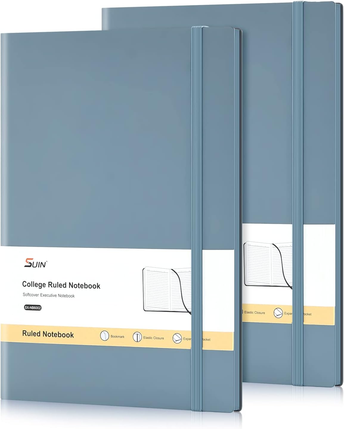 Amazon.com : SUIN 2 Packs College Ruled_Journals, B5 Large_Composition ...