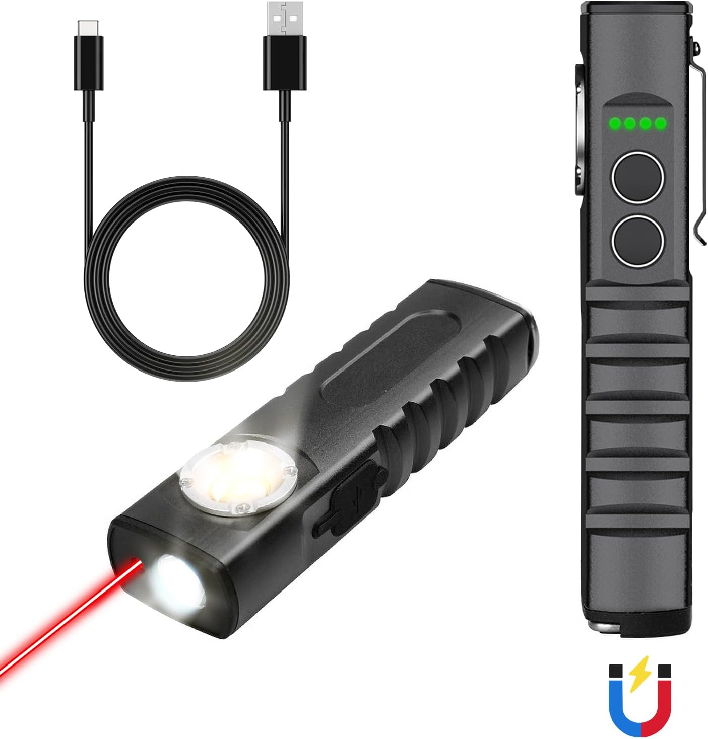 Klein Tools 56040 Magnetic LED Flashlight, 350 Lumen Rechargeable ...