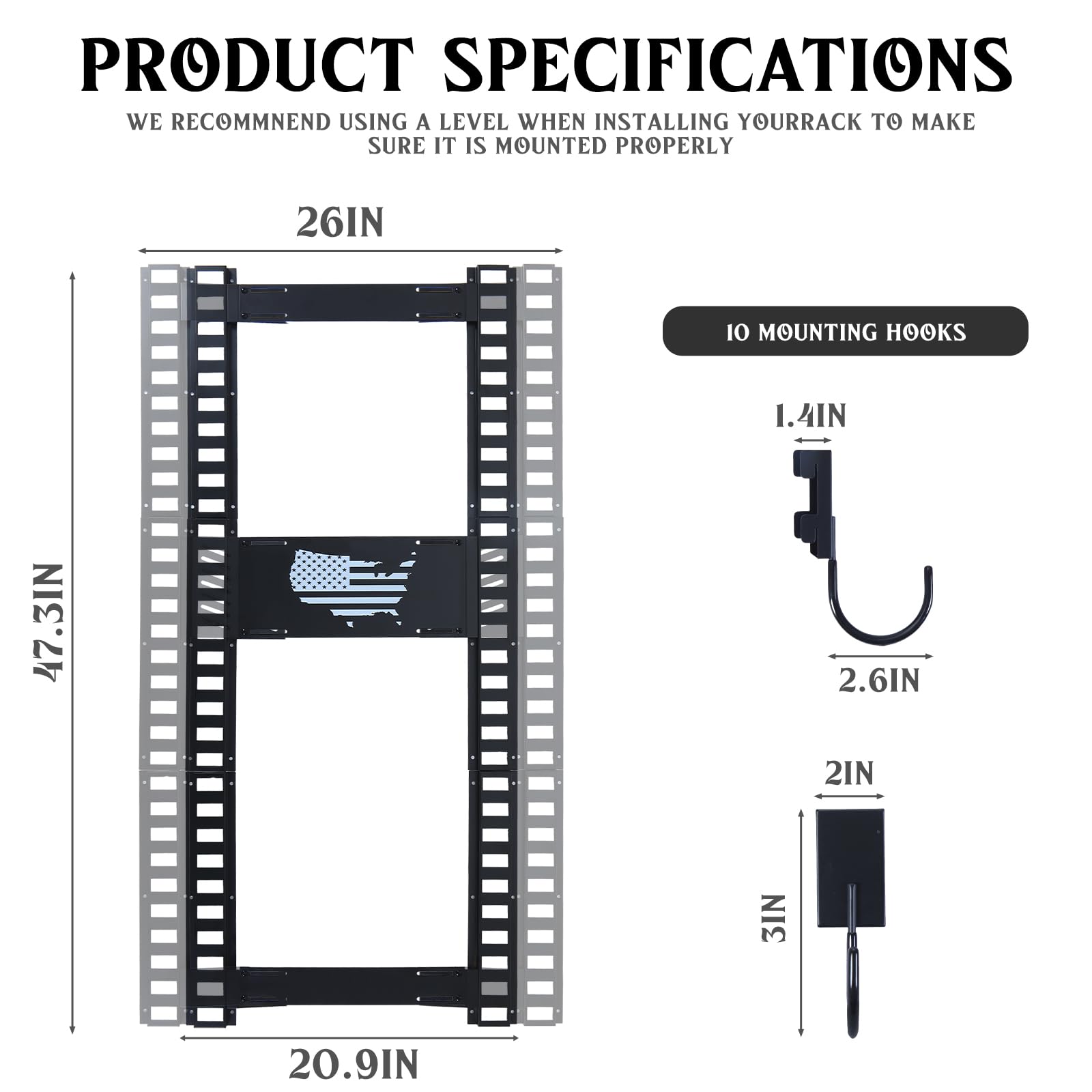 Snapklik.com : Wenqik Gun Rack Wall Mount Horizontal Heavy Duty Steel ...