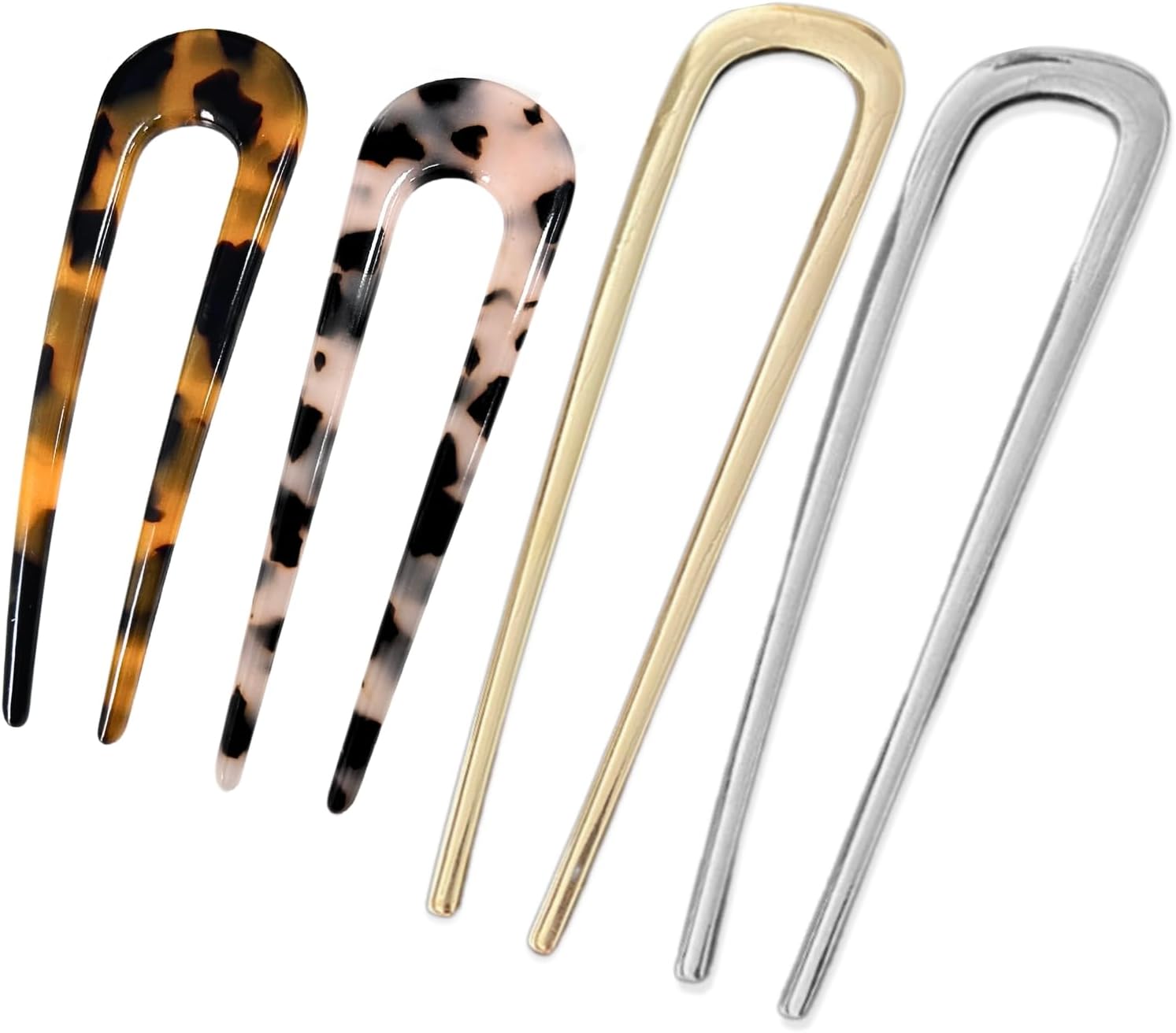 KEYRI 4 PCS French Hair Pins U-Shaped Hair Pins Delicate French Twist ...