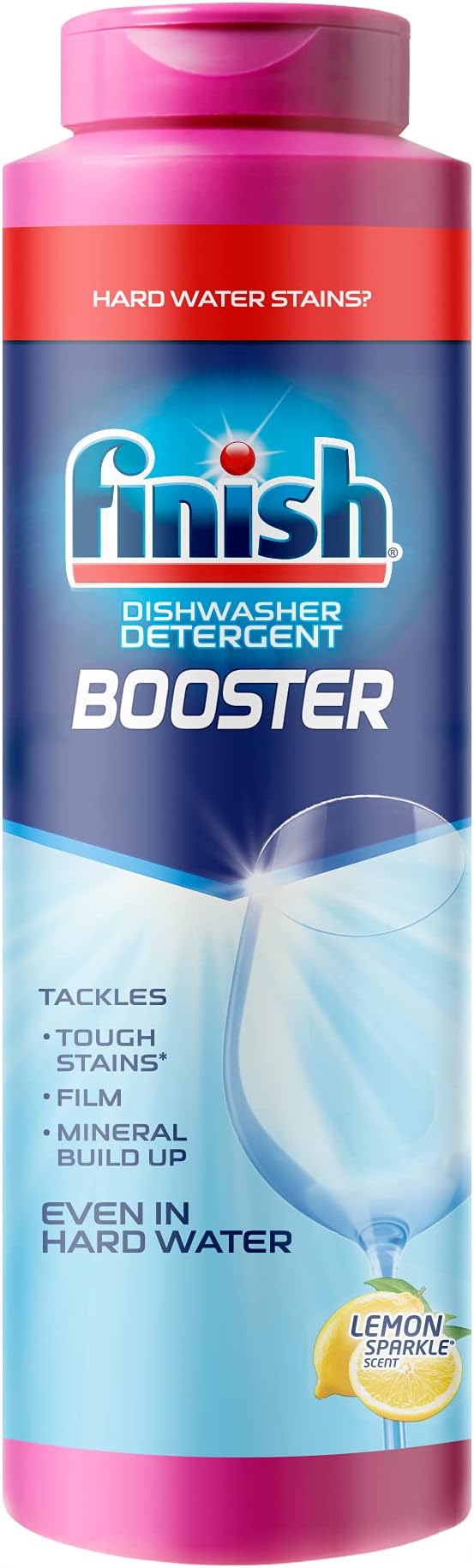 Finish Powder Dishwasher Booster, Lemon Sparkle 14 oz Bottle, Hard ...