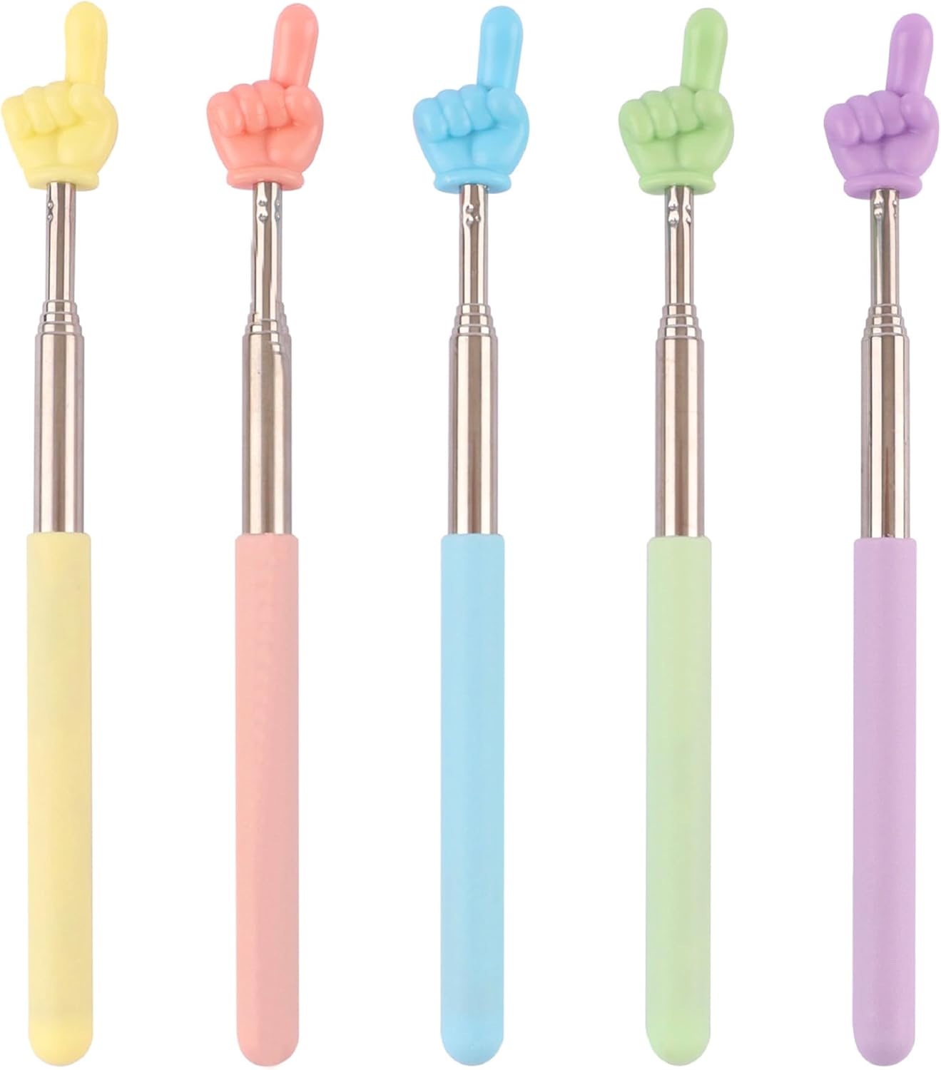 5 Pcs Telescopic Teachers Pointer, Hand Pointer Finger Pointer Stick ...