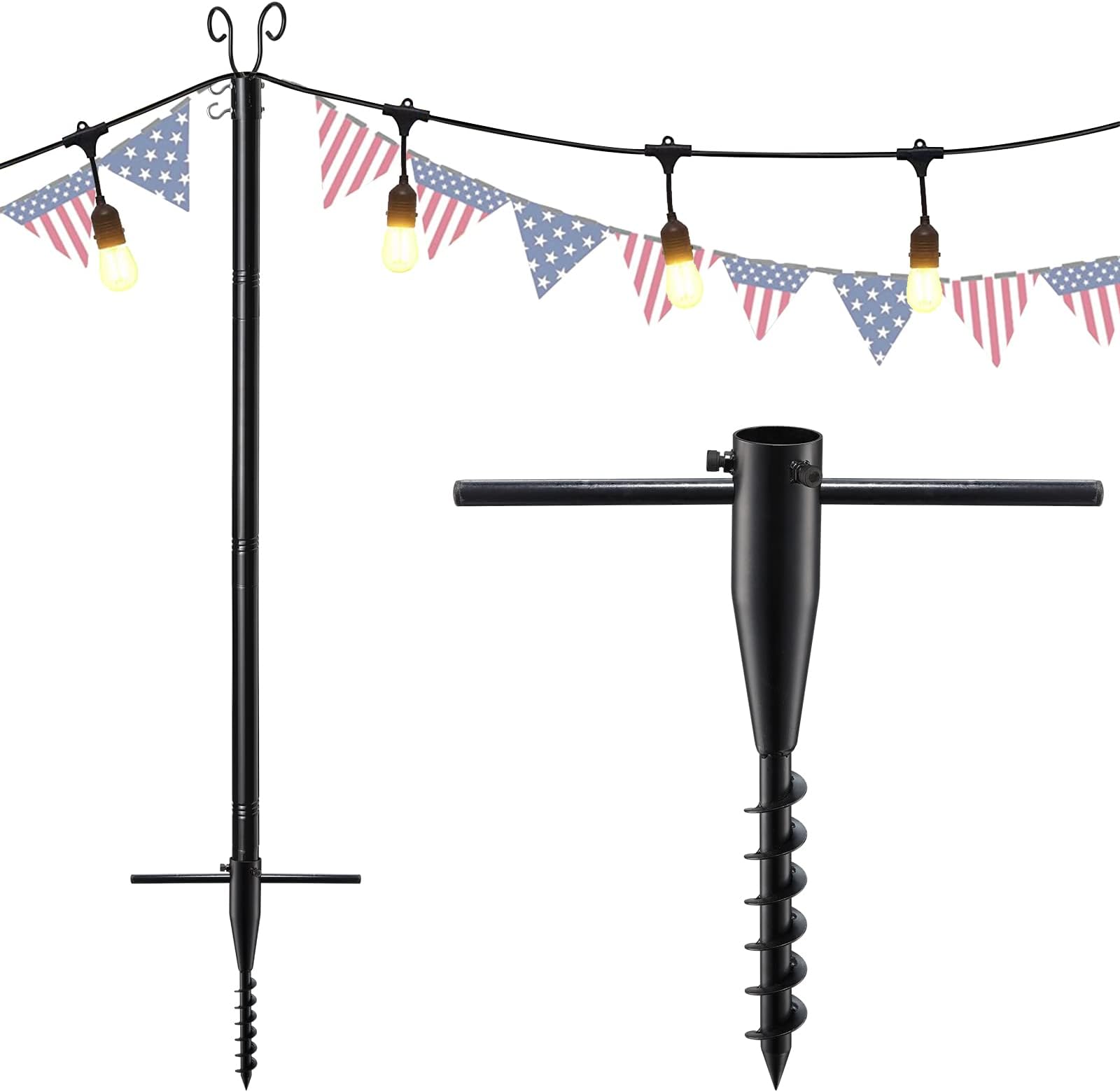 FLY HAWK Outdoor String Lights, String Light Terrace Garden Terrace ...