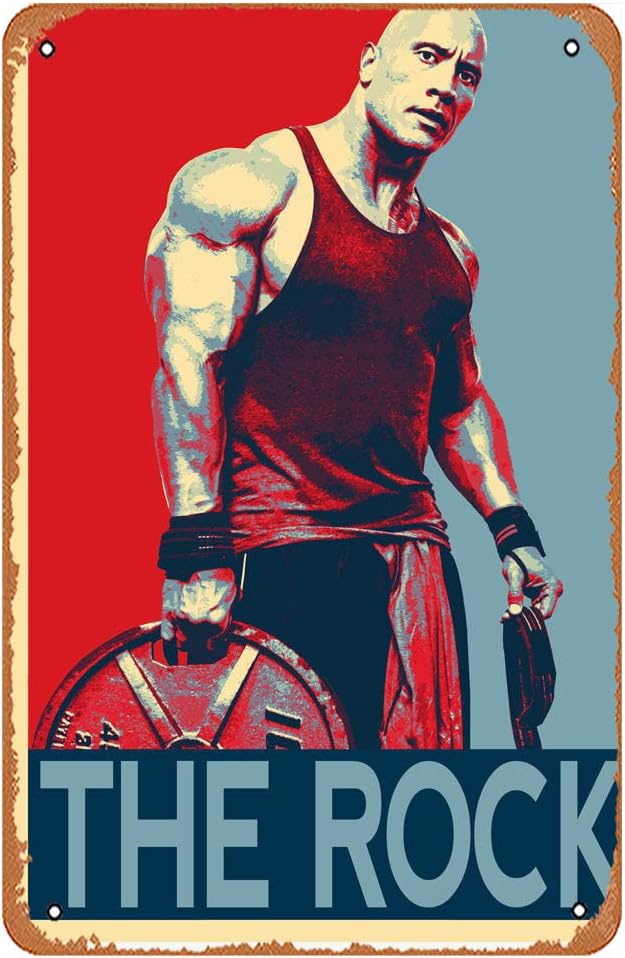 Amazon.com: Ysirseu Vintage Tin Sign The Rock Dwayne Johnson ...