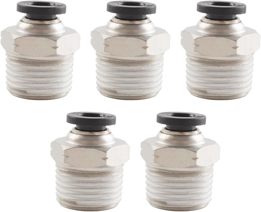 Amazon.com: Push to Connect Tube Fitting Nickel Plated Brass 1/4 ...