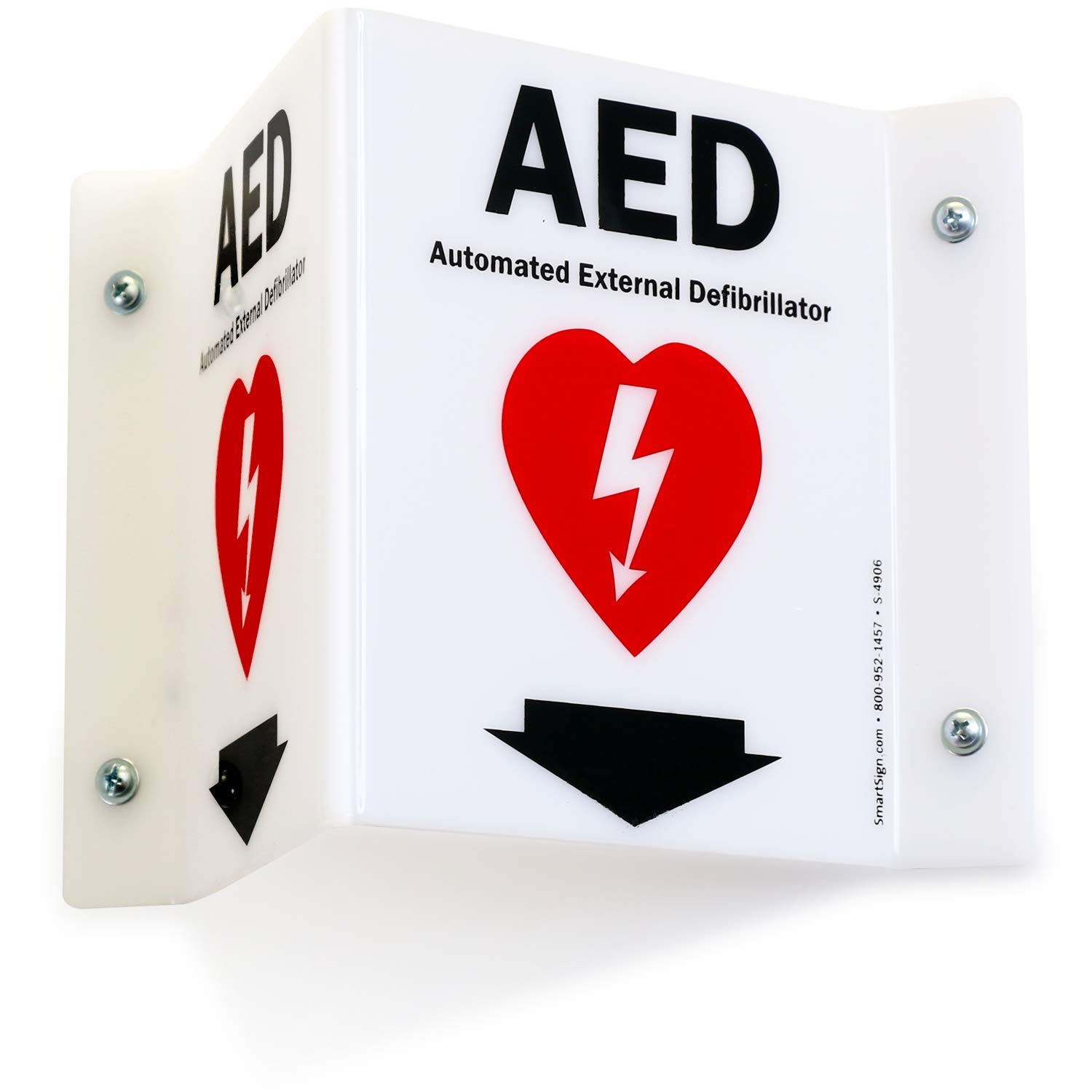 Buy SmartSign "AED" Projecting Sign, AED Automated External ...