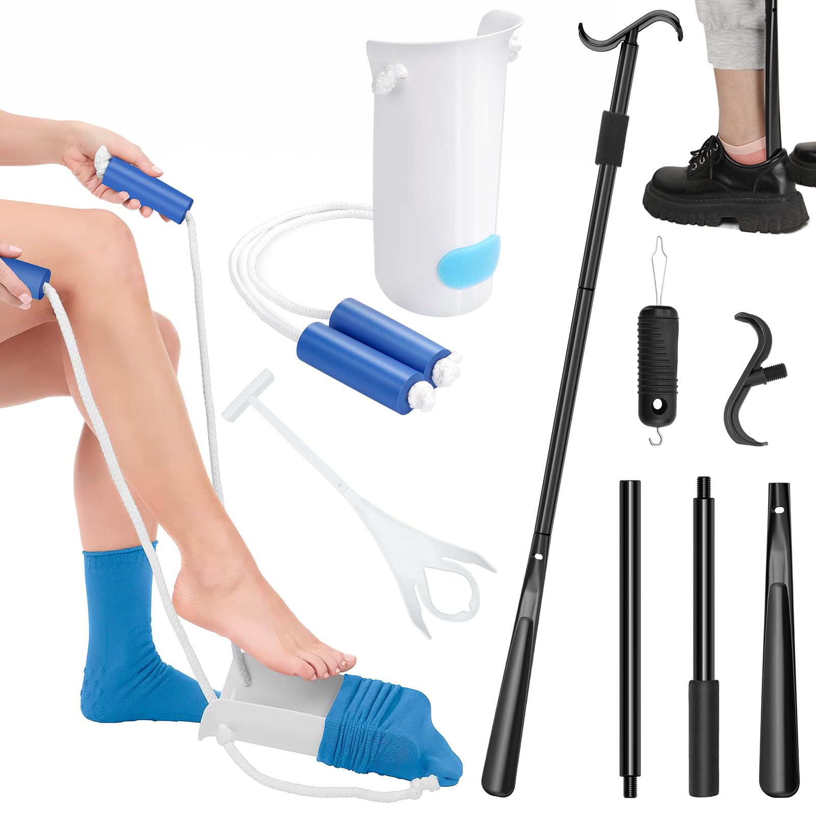 Snapklik.com : Kekoy 5 In 1 Sock Aid Device For Seniors Kit (Sock Put ...
