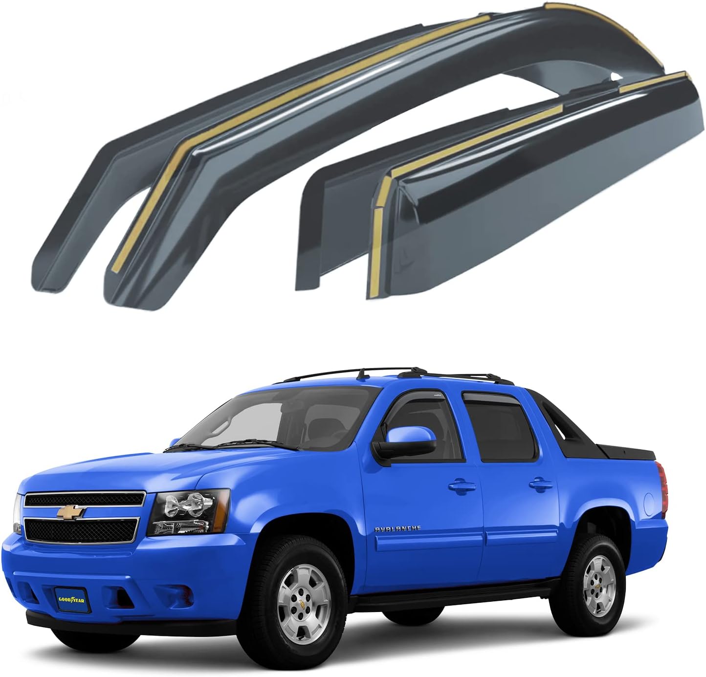 Amazon.com: Goodyear Shatterproof in-Channel Window Deflectors for ...