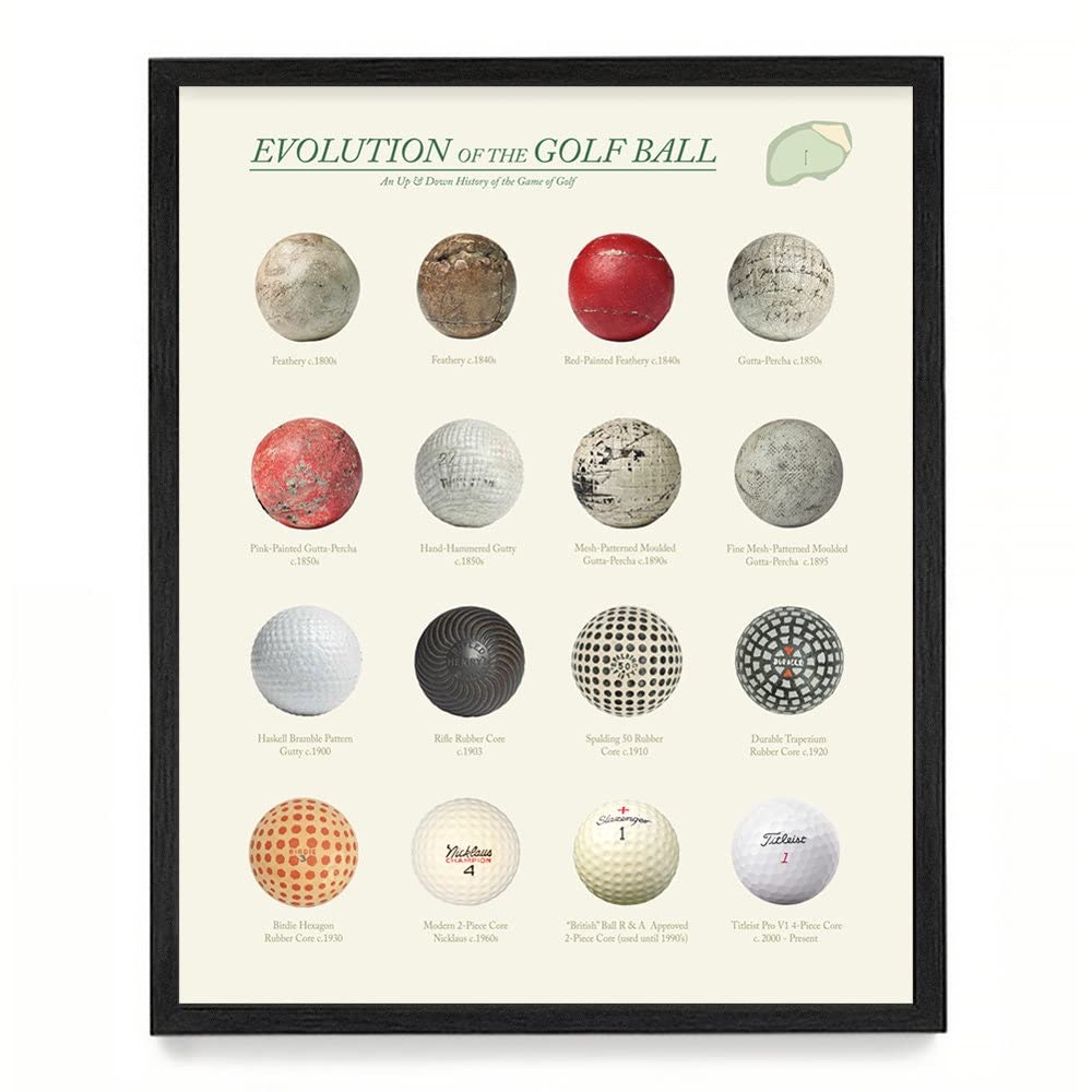 Amazon.com: WUNDERKAMMER STUDIO - Evolution of The Golf Ball Poster ...