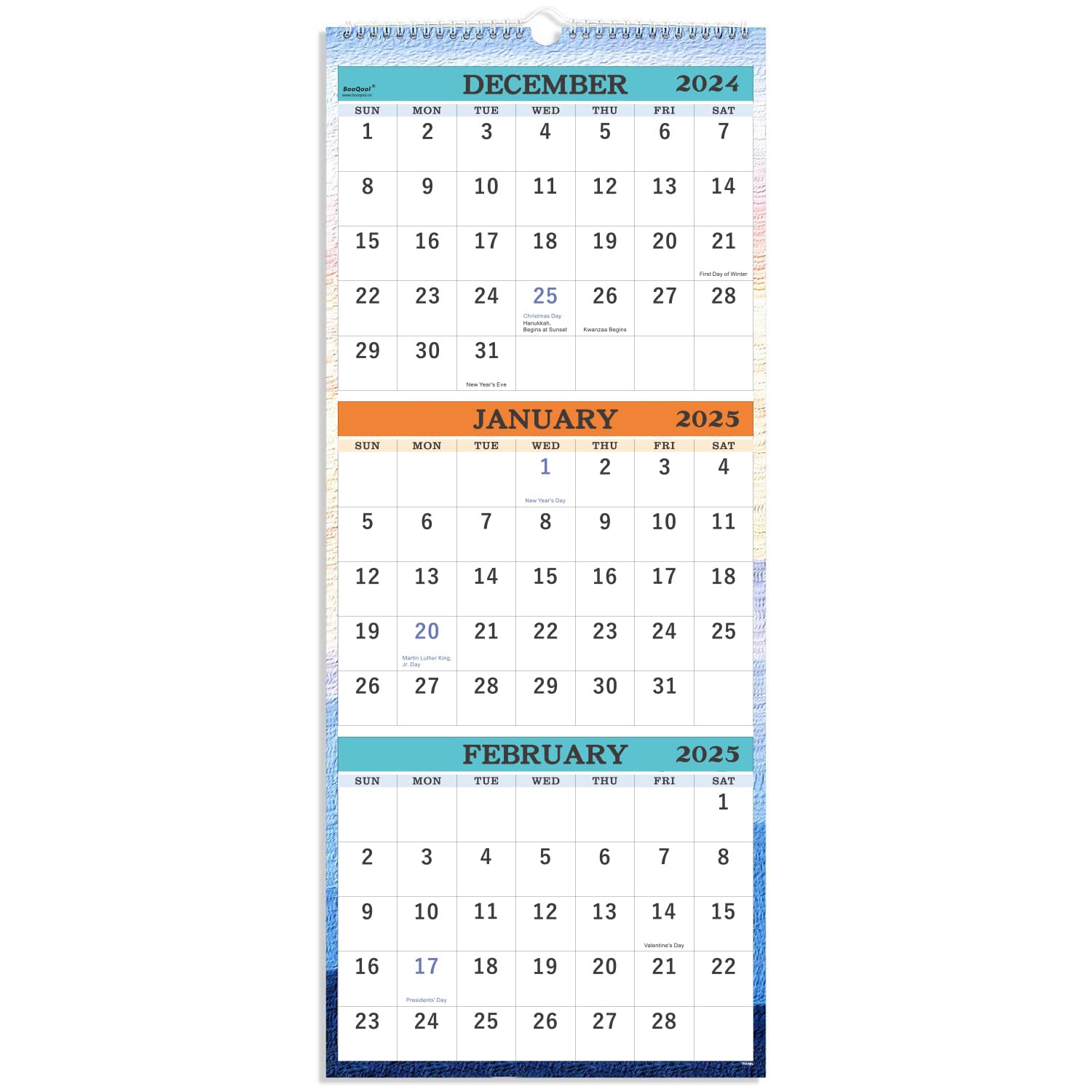 Buy 2025 Wall - Jan. 2025 - Dec. 2025, 3-Month Display Vertical 2025 ...