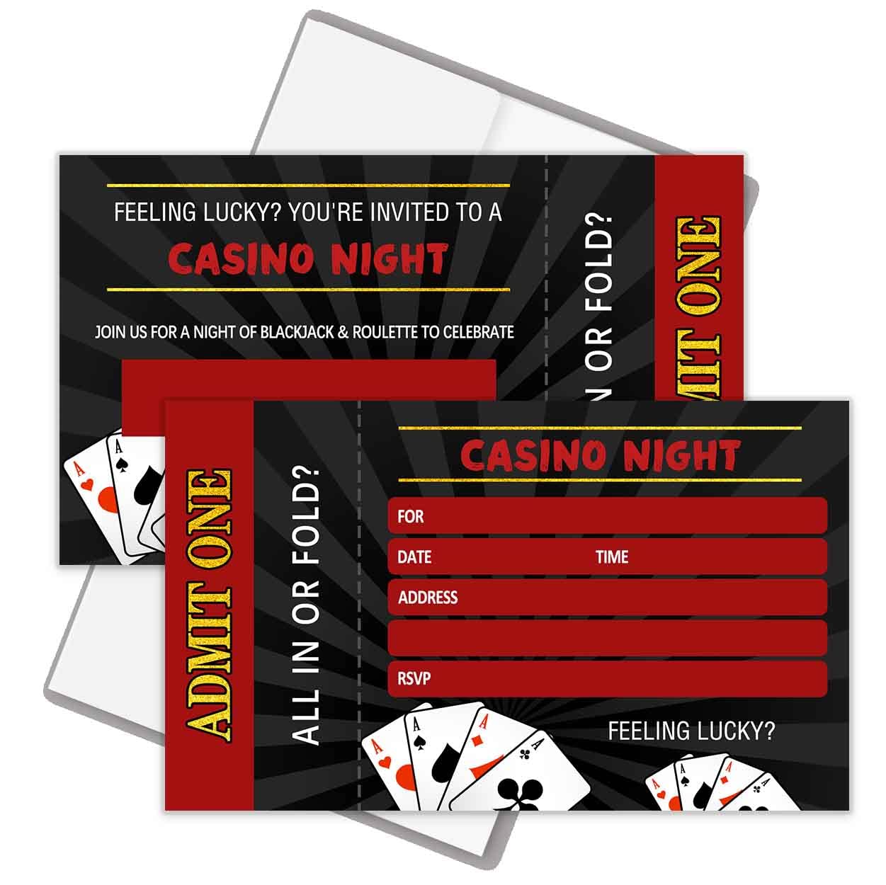 Casino Night Invitations