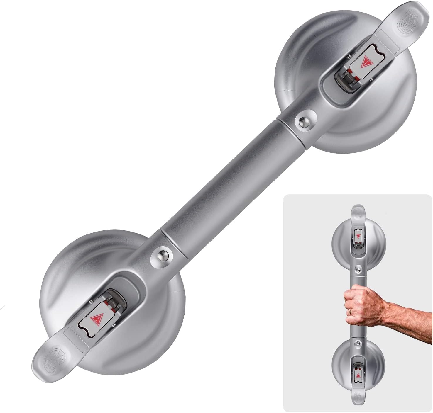 Amazon.com: DAREN MEDICAL Heavy Duty Suction Shower Grab Bar - Toilet ...