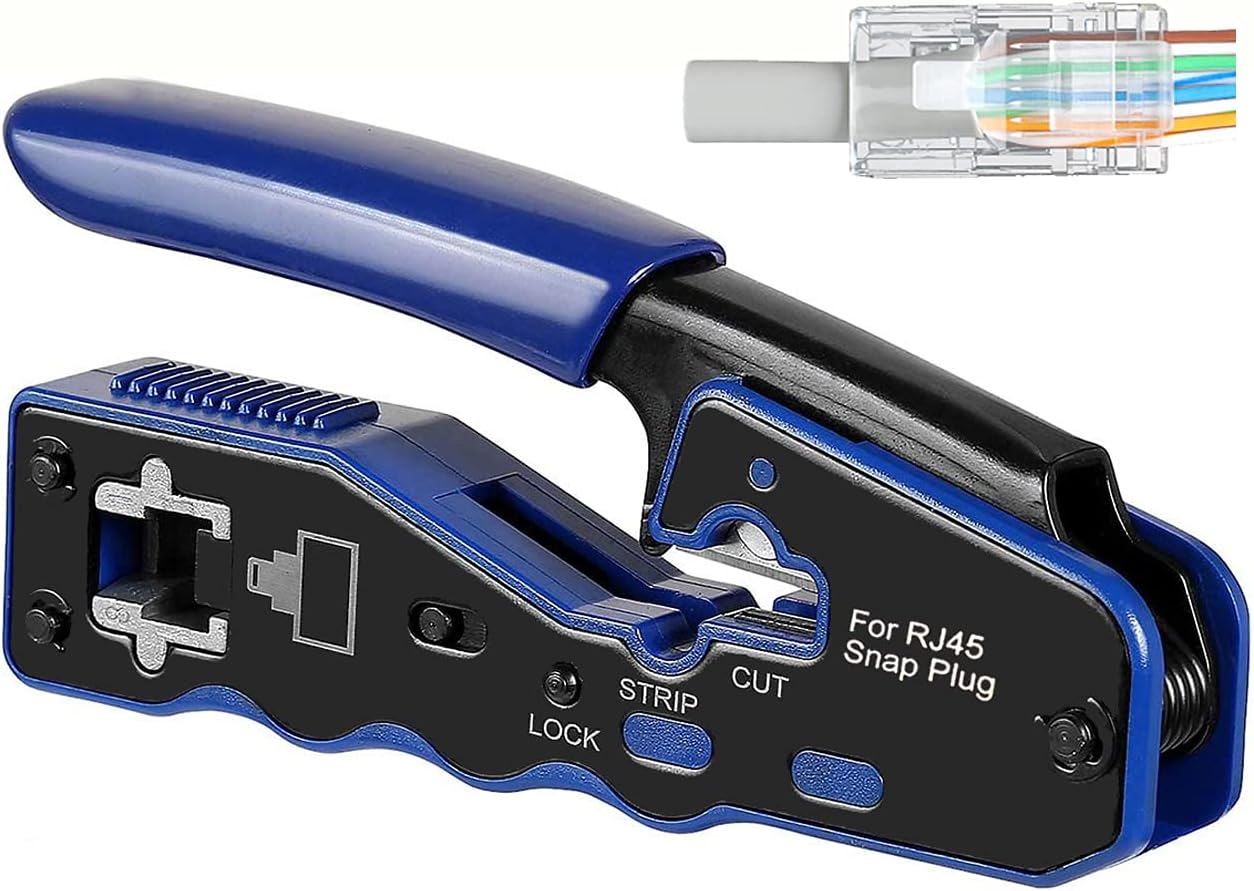 Amazon.com: EZ RJ45 Herramienta crimpadora profesional para pasar a ...