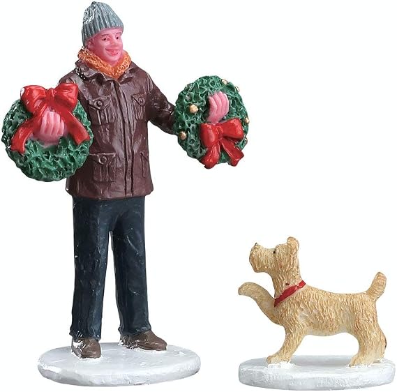 Amazon.com: Lemax Christmas Village Tree Lot Figure Set of 2-52383 ...