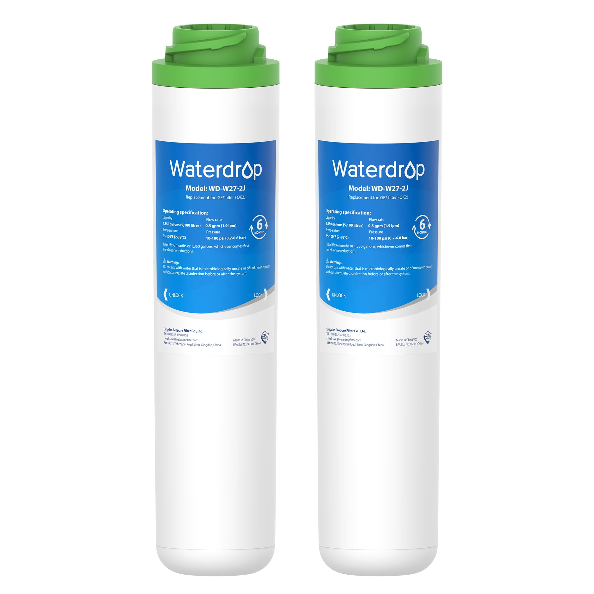 Amazon.com: Waterdrop FQK2J Under Sink Water Filter, Replacement for GE ...