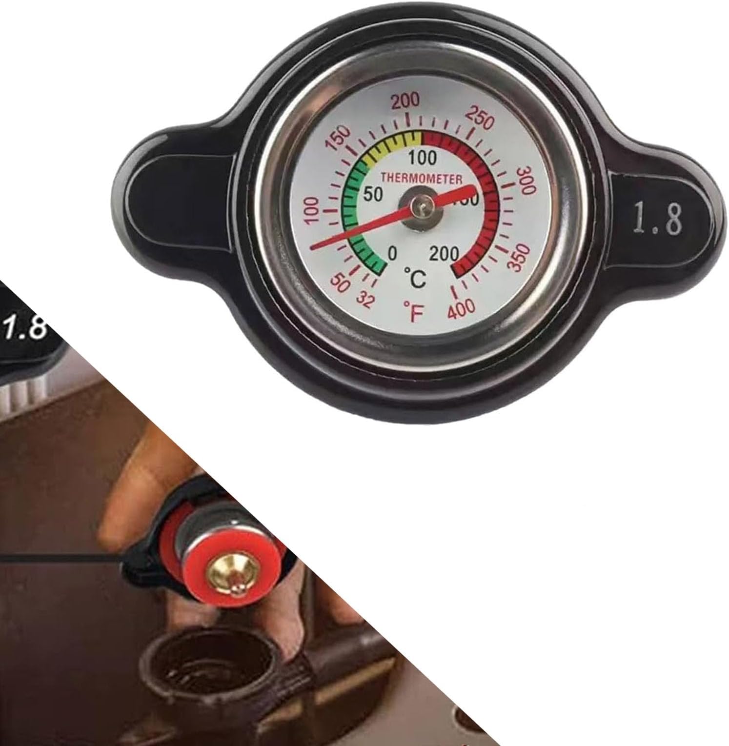 Amazon.com: QODOLSI 1 PC High-pressure Radiator Cap, 1.8 Bar Water Tank ...