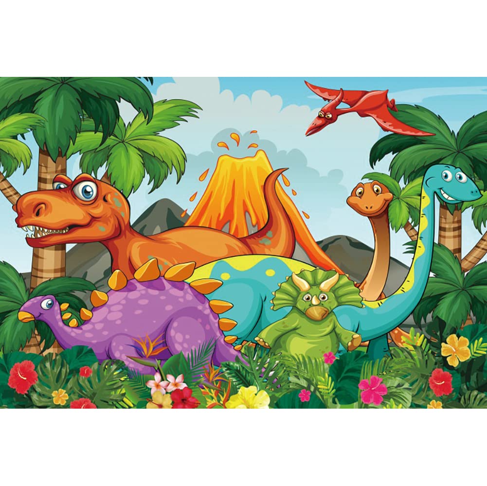 Amazon.com : 8x6Ft Dinosaurs Backdrop for Children Party Forest ...