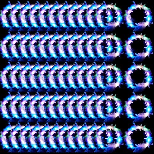 Amazon.com : Taiyin 100 Pieces LED Feather Crown Headband Bulk Light up ...