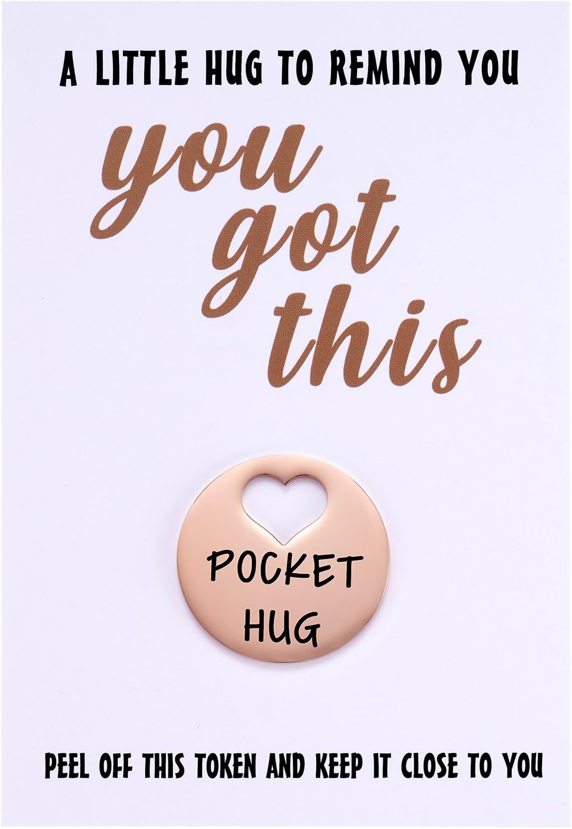 Amazon.com : MIXJOY Little Pocket Hug Token You Got This & Greeting ...