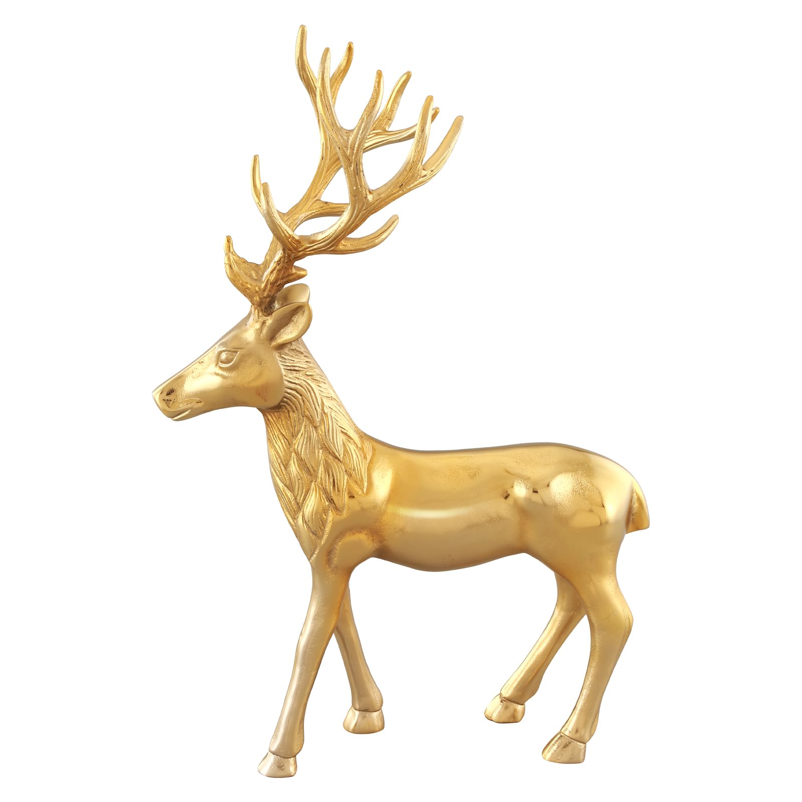 Amazon.com: Tangkula Standing Reindeer Statue, Aluminum Deer Sculpture ...