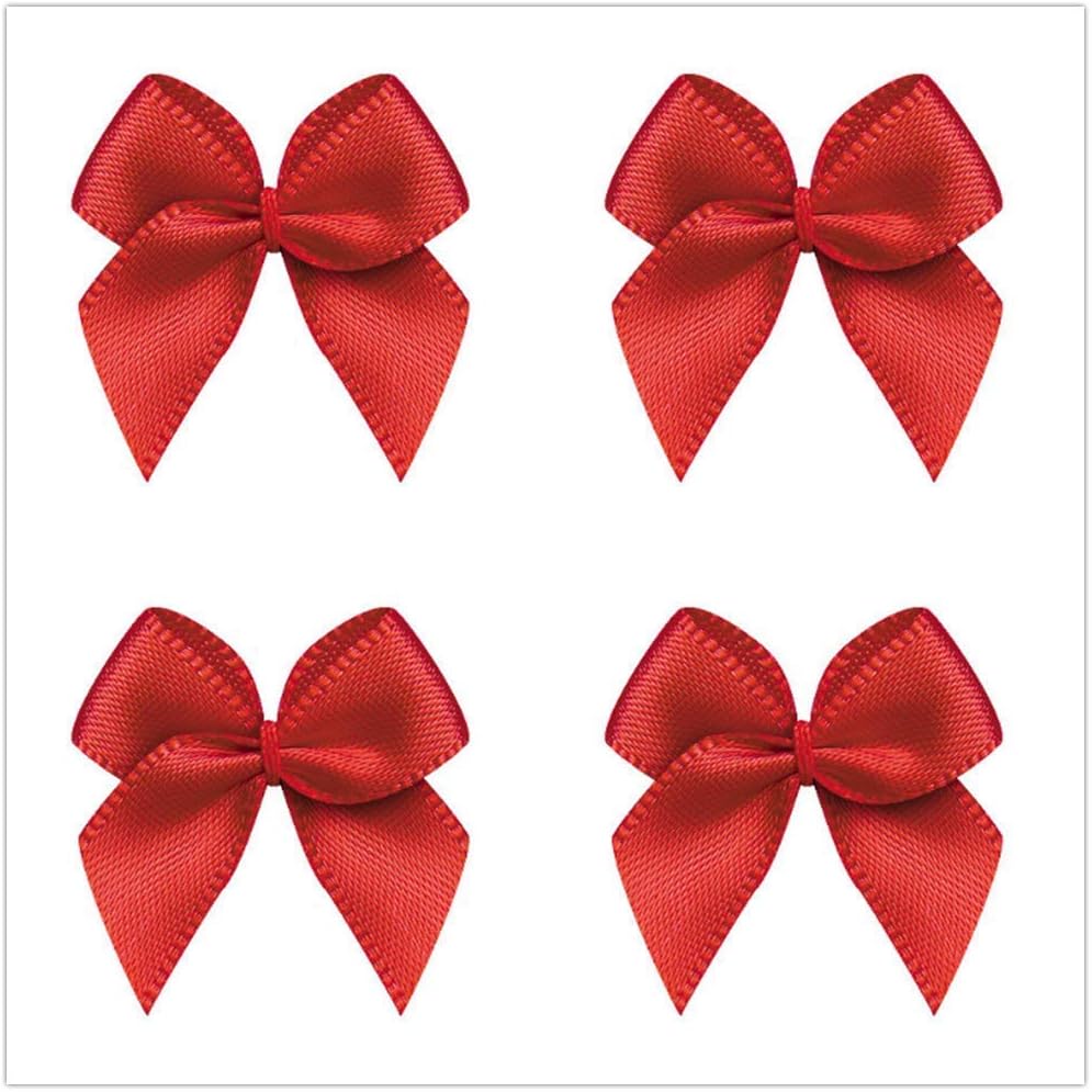 Amazon.com: VIVIQUEN 50pcs Mini Satin Ribbon Bows Ribbon Flowers 25mm x ...