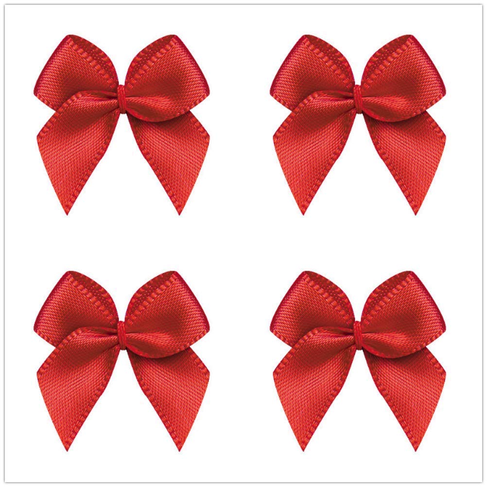 Amazon.com: VIVIQUEN 50pcs Mini Satin Ribbon Bows Ribbon Flowers 25mm x ...