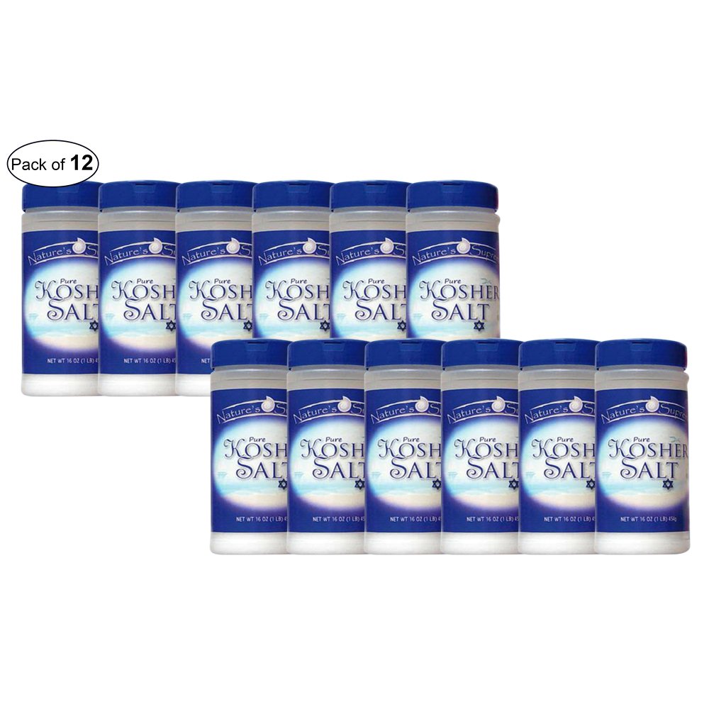 Amazon.com : Nature’s Supreme- Pure Kosher Salt (454g) (Pack of 12 ...