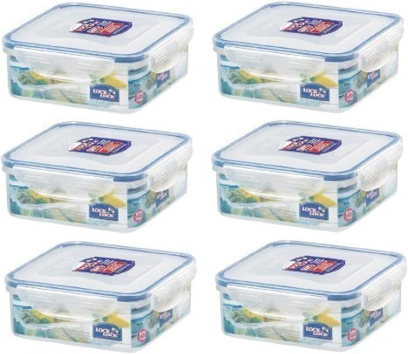 Amazon.com: LocknLock Square Food Containers with Lids Set of 3 ...