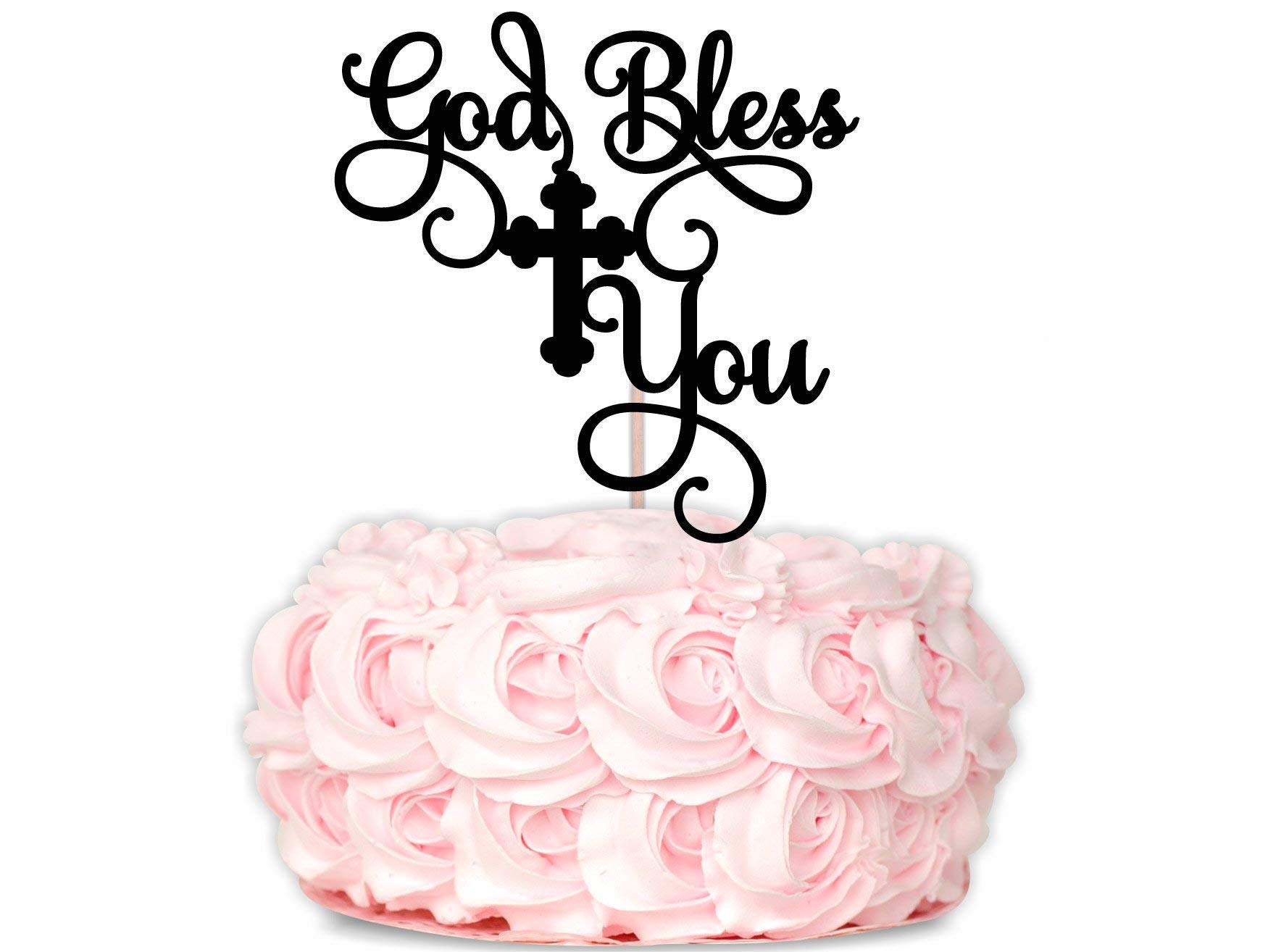 Buy God Bless You Confirmation First Communion Baptism Cake Topper ...