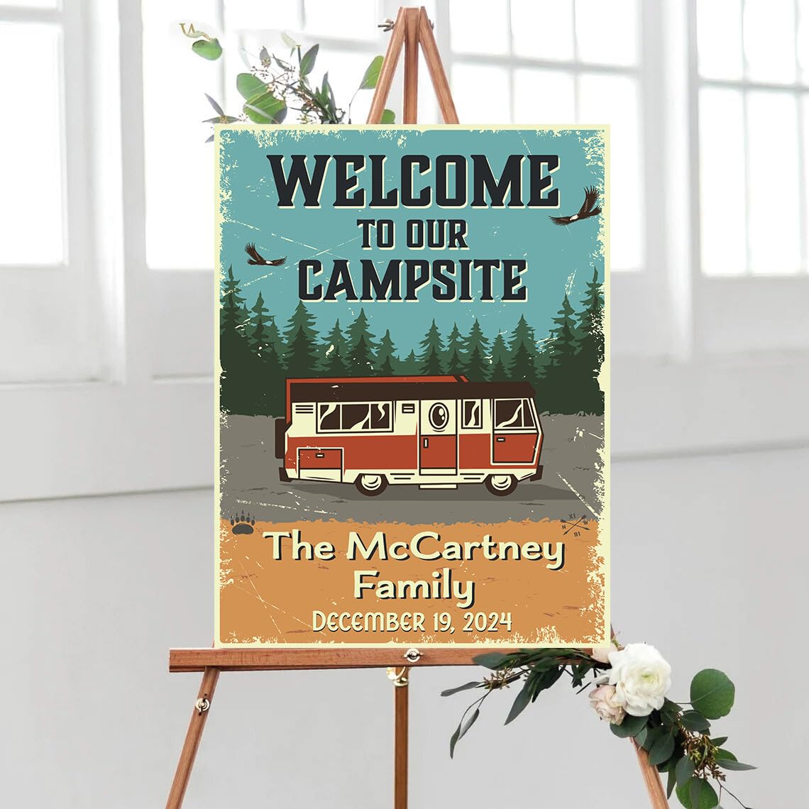Amazon.com : Personalized Camping Yard Sign, Welcome To Our Campsite ...