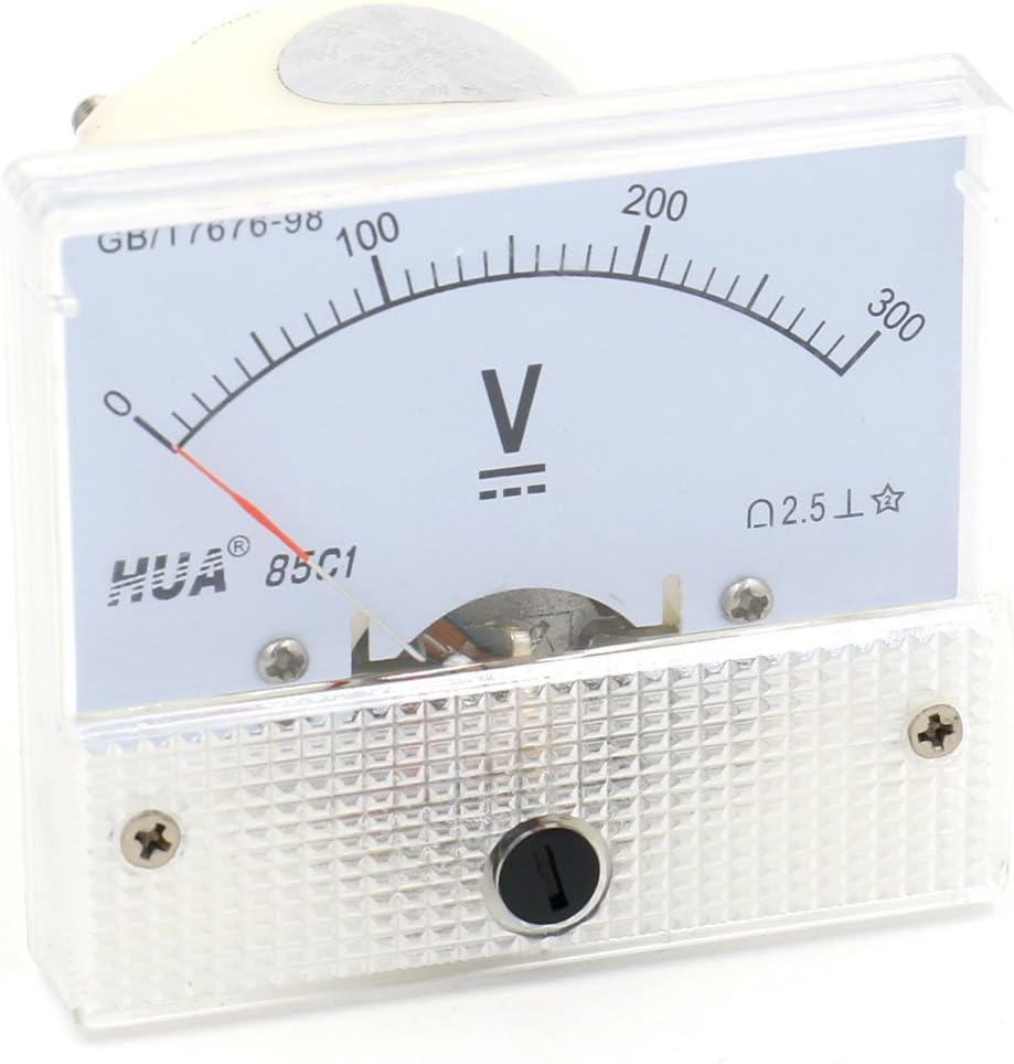 Baomain Analog Voltmeter 85C1 DC 0-300V Rectangle Analog Volt Panel ...