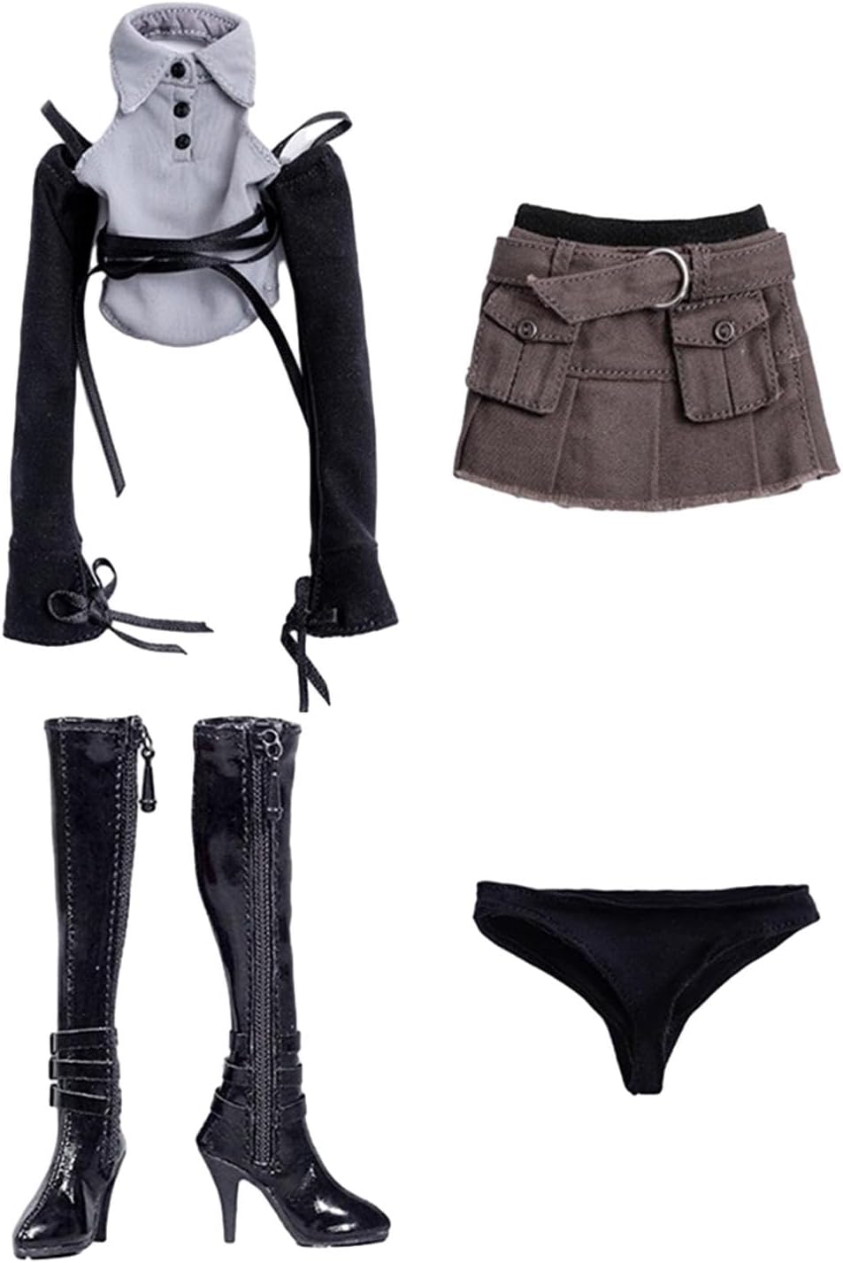 1/6 Female Doll Clothes Set Short Skirt for 12'' Inch Female Action ...