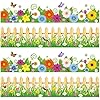 Amazon.com: 60 Pieces Spring Bulletin Board Borders Flowers Board ...