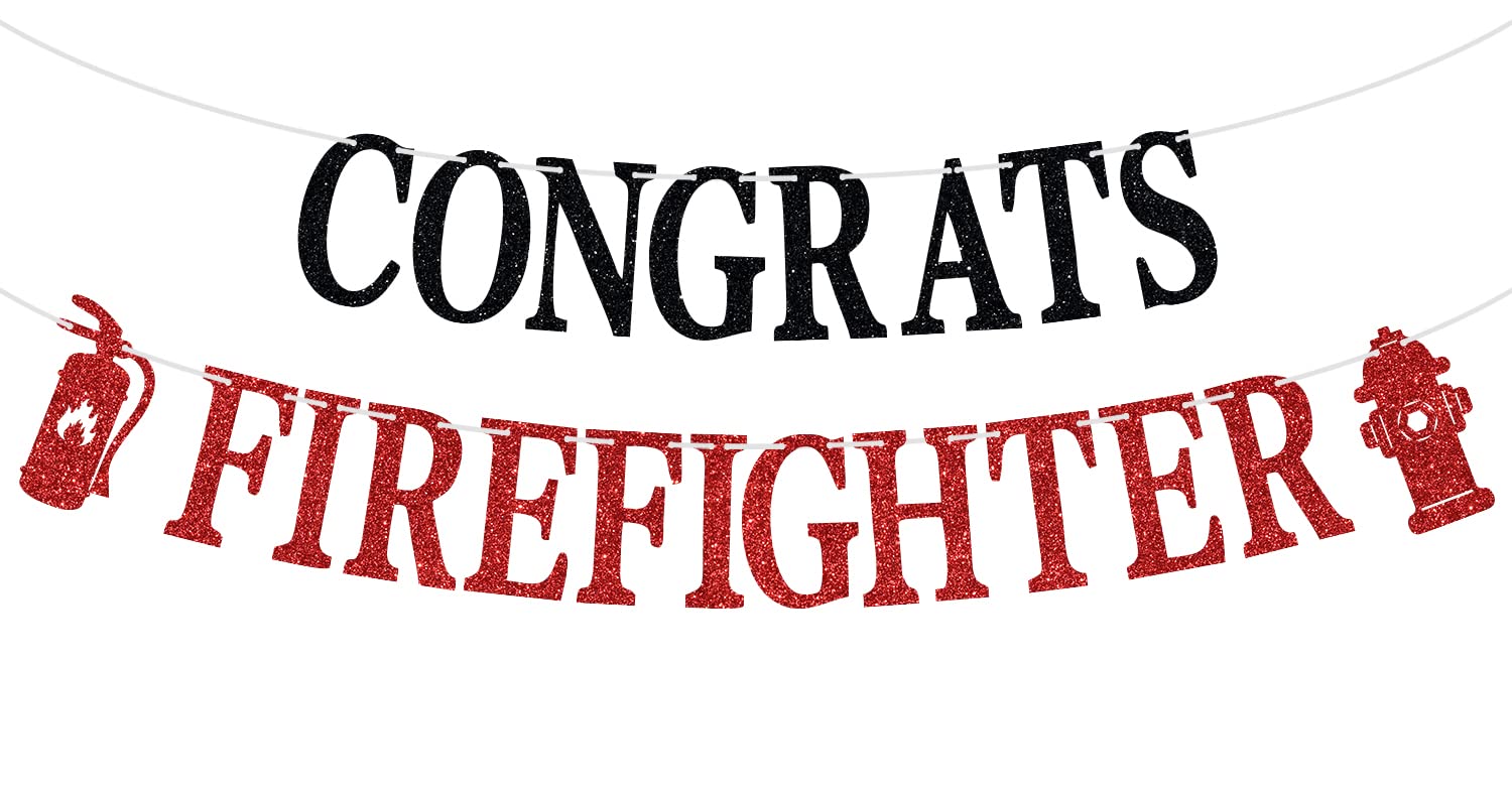 Congrats Firefighter Banner, Class of 2025/Congrats Grad, Fire ...
