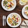 Amazon.com: PLASTICPRO 9 inch Round Plastic Plates 3 Compartment - 3 ...