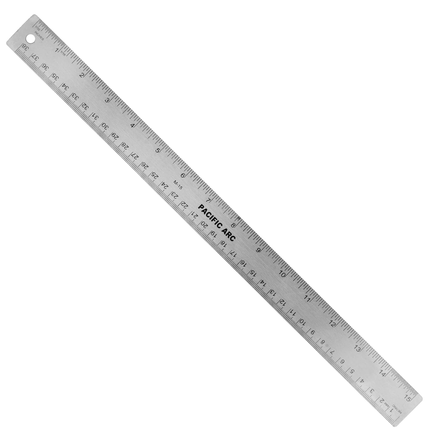 PACIFIC ARC ME15 STAINLESS STEEL CORKBACK RULER INCH / METRIC 15 INCH ...