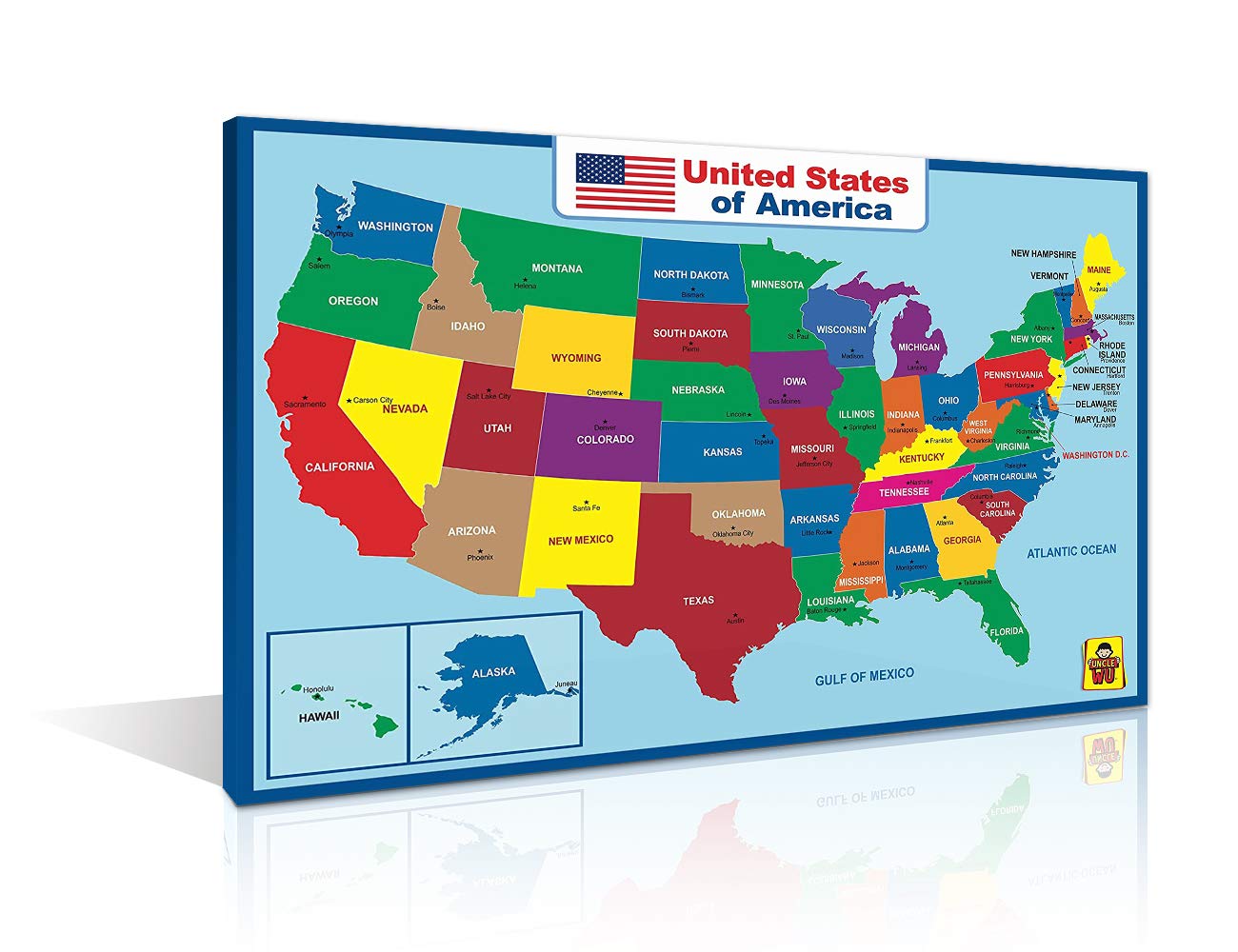 United States Wall Map Framed United States Map For Kids – GeoJango