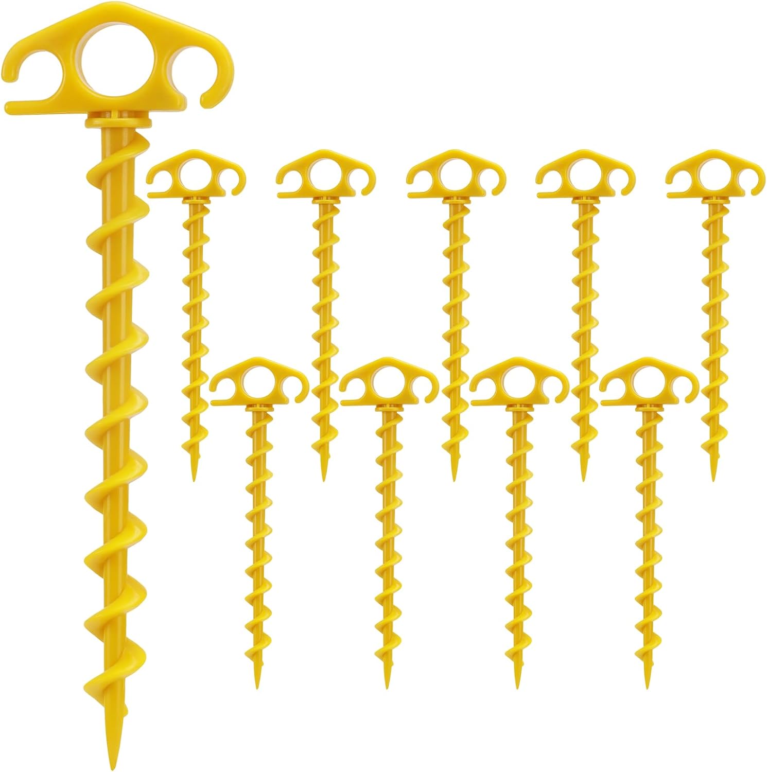 Amazon.com : COBARYEN Tent Stakes Sand Stakes for Beach Tent 10 Pack ...