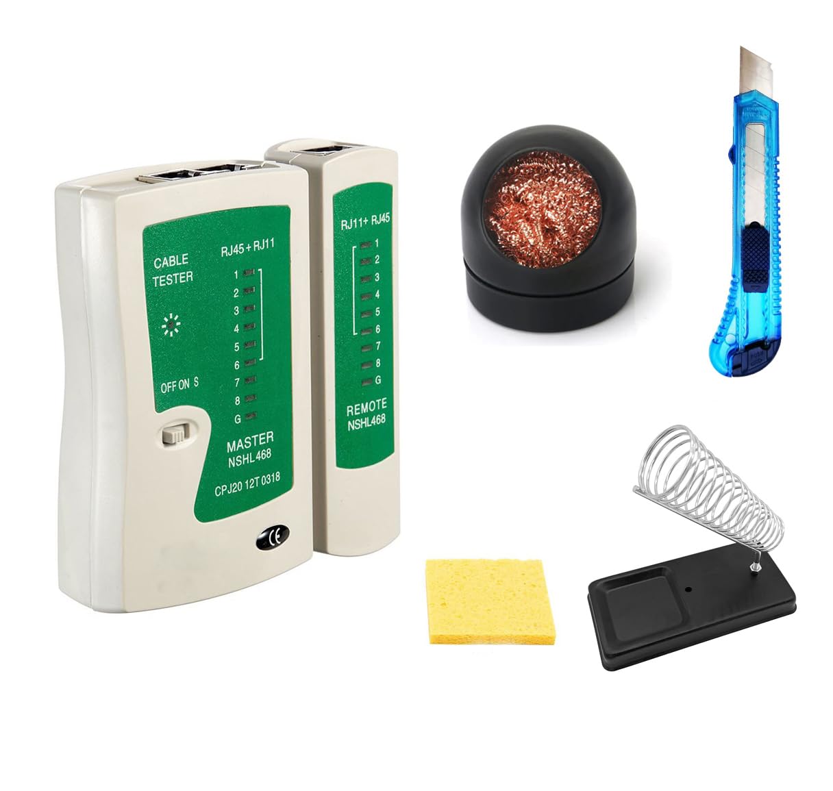 CRAFTS HAVELI Combo of Digital Tester RJ45 LAN Tester & Tip Cleaner ...