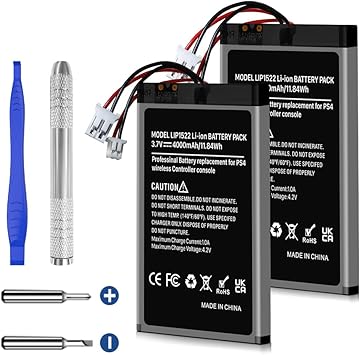 Amazon.com: 2 Pack 4000mAh PS4 Controller Battery, LIP1522 Battery ...